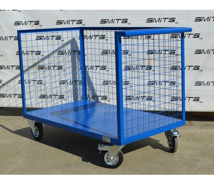 Industrial trolleys with mesh walls 4 size available. - Smits.ae