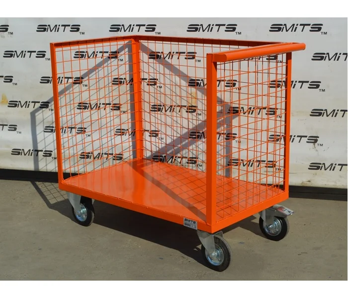 Industrial trolleys with mesh walls 4 size available. - Smits.ae